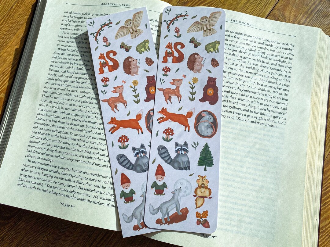 Woodland Bookmark, Classic Bookmark, Cute Bookmark, Book Worm Gift ...