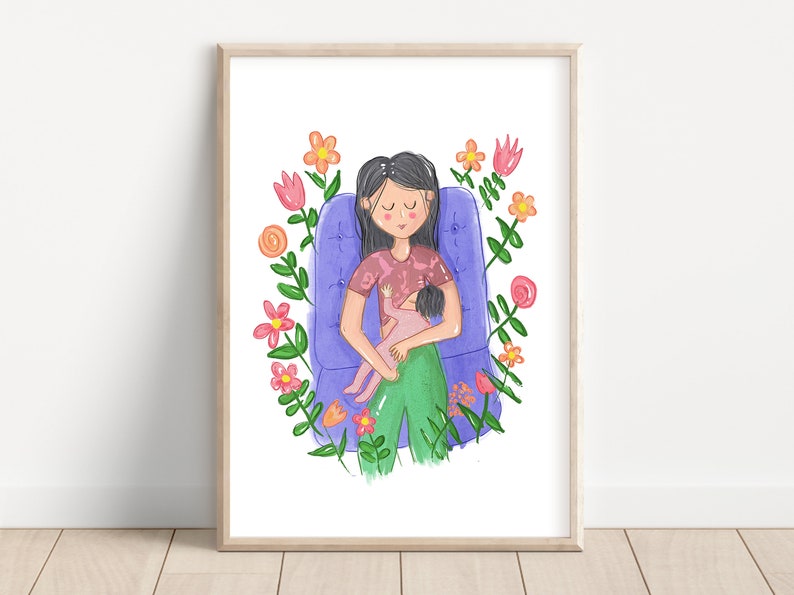 Breastfeeding Art, Breastfeeding Poster, New Mom Gift, Normalize ...