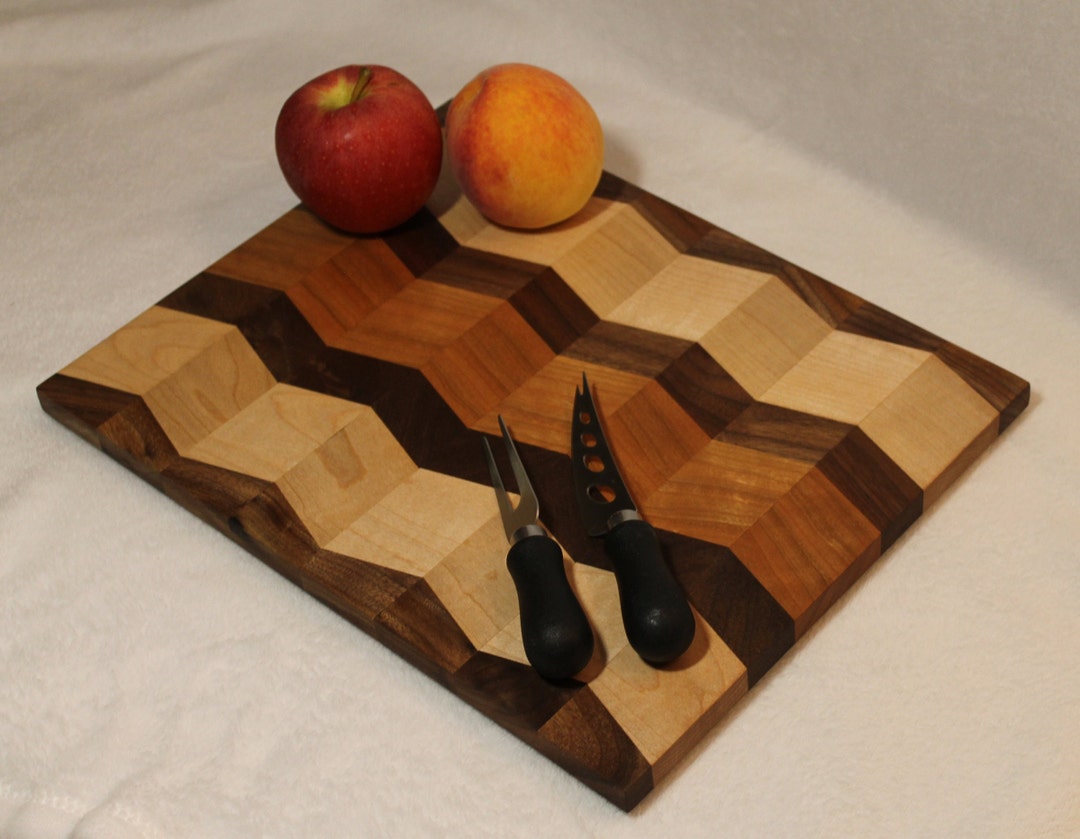 Walnut Maple Cherry Chevron Cutting Board - Etsy