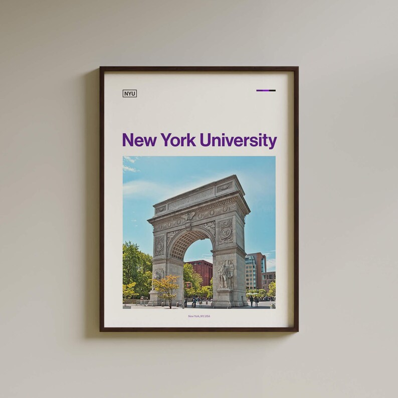 New York University Poster – NYU Wall Art, Washington Square Print ...