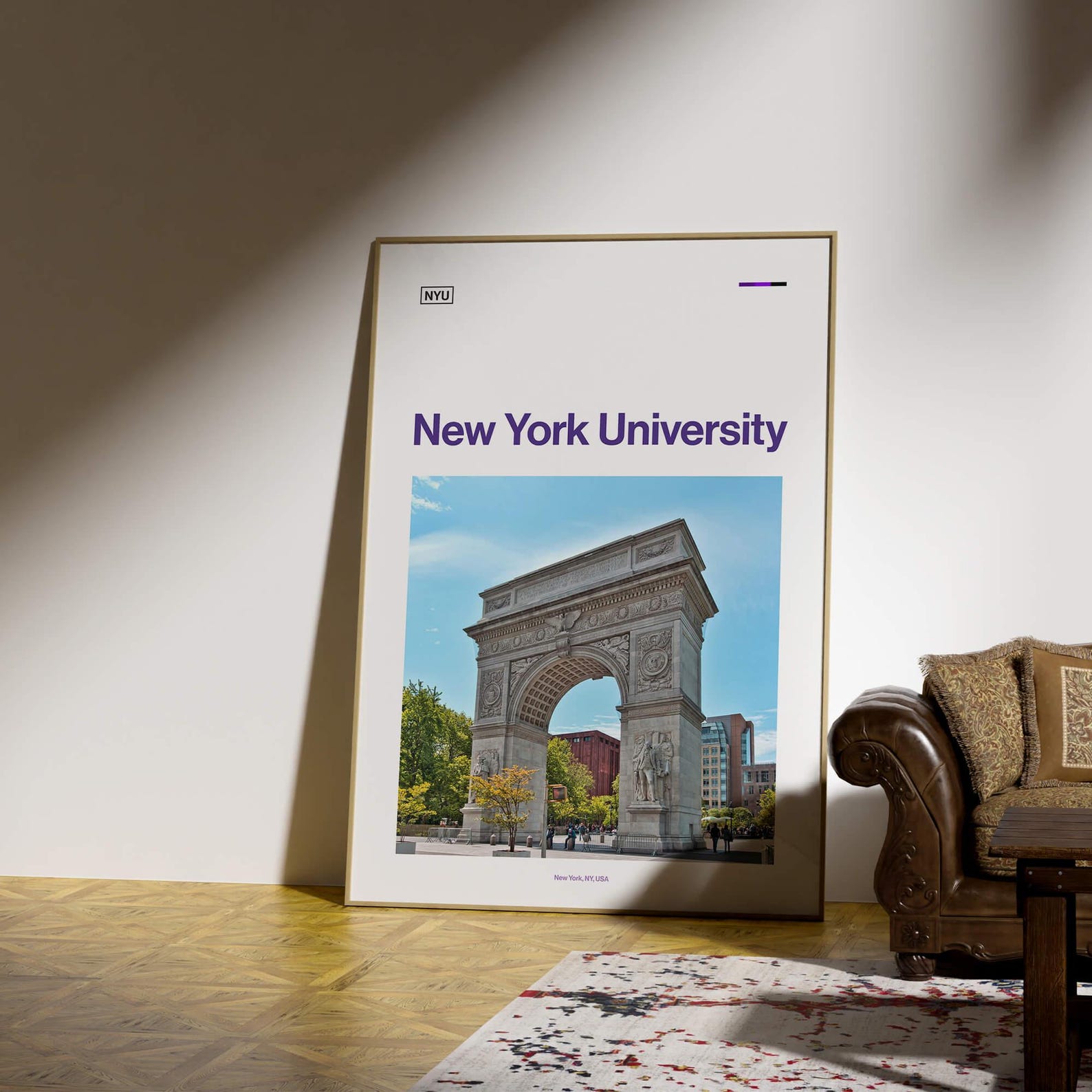 New York University Poster – NYU Wall Art, Washington Square Print ...