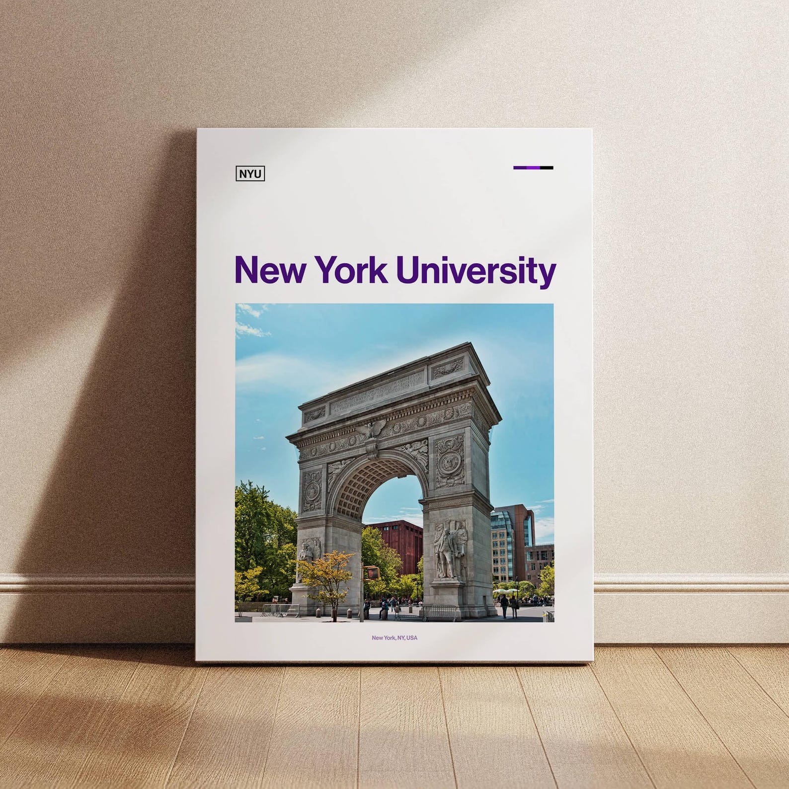 New York University Poster – NYU Wall Art, Washington Square Print ...