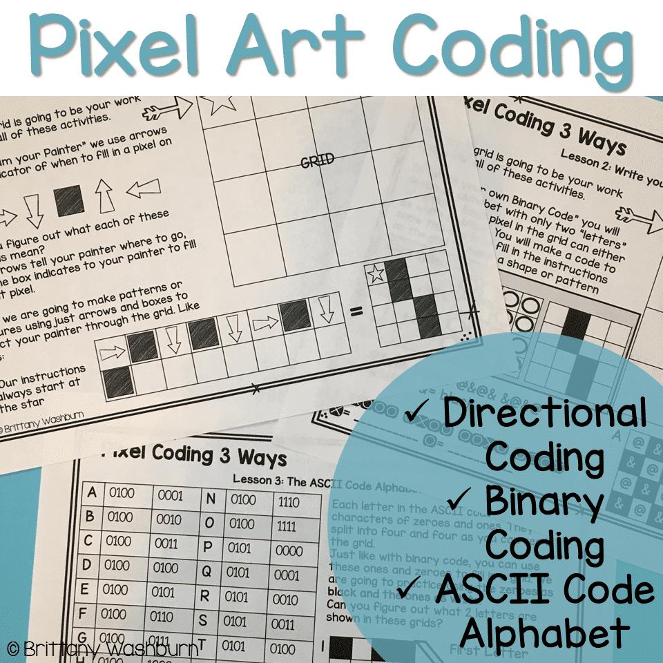 Pixel Art Coding Activities | Unplugged Computer Science Lessons ...