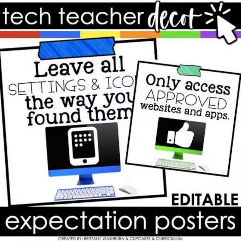 Computer Lab Rules Poster - Etsy