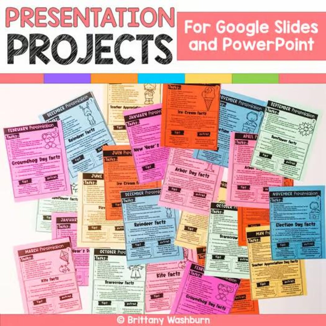 Google Slides & Powerpoint Projects | 12 Monthly Presentation ...