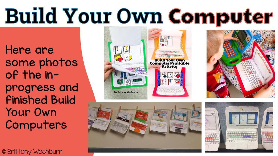 Paper Computer STEM Activity | Printable Laptop Craft (PDF Download) - Etsy