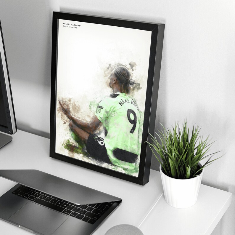 Haaland Celebration Poster Man City - Etsy