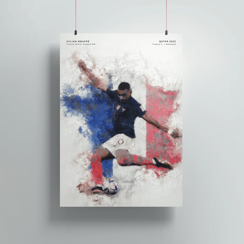 Kylian Mbappe France Poster Worldcup 2022 - Etsy