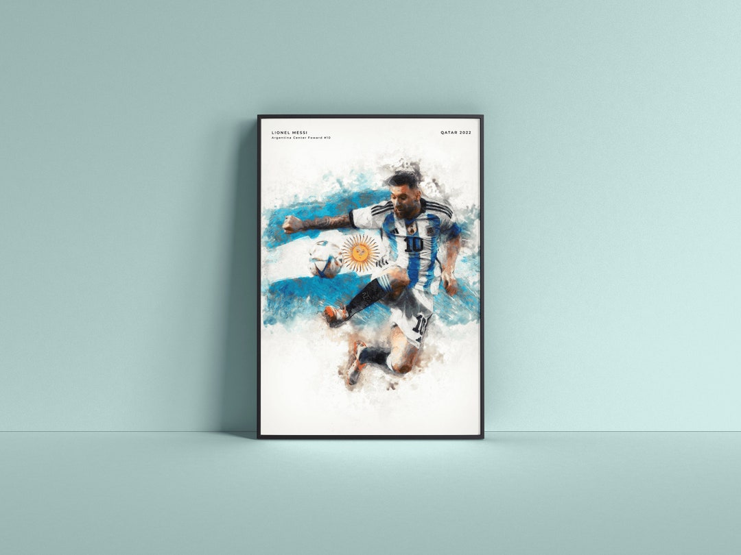 Lionel Messi Qatar Worldcup 2022 Poster, Argentina Messi Print - Etsy