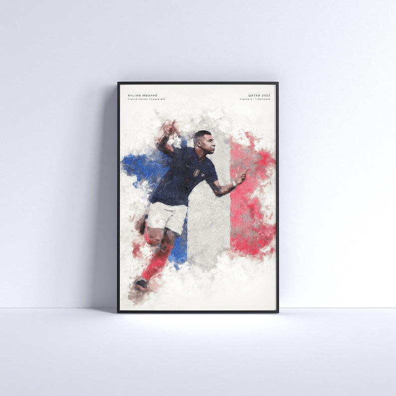 Kylian Mbappe France Poster Worldcup 2022 - Etsy