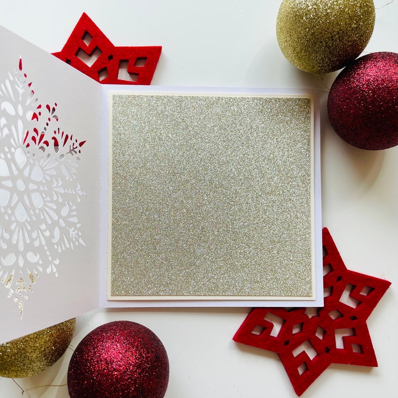 SVG. Christmas Card Svg. Snowflake Card Svg. Cricut Template - Etsy UK