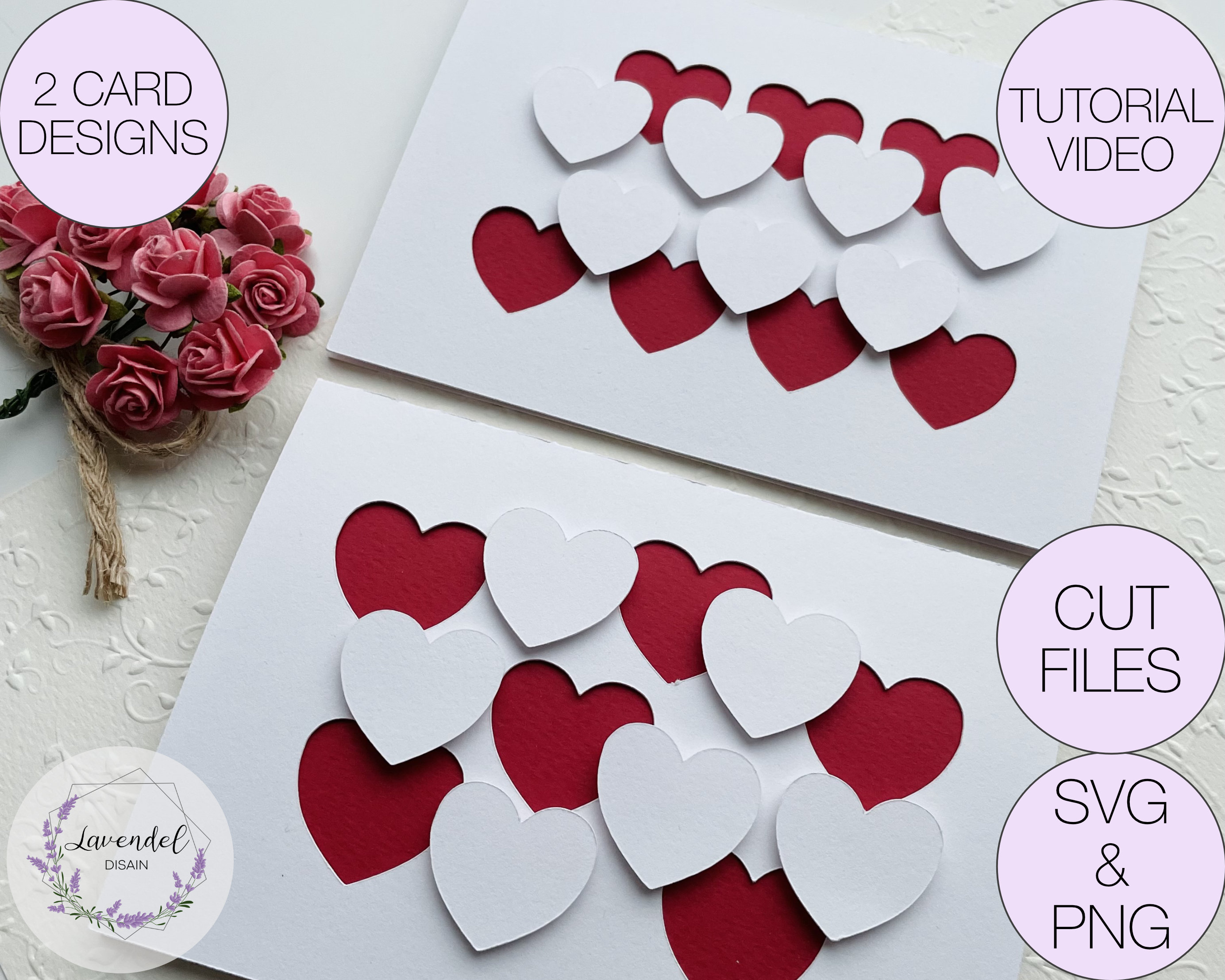 SVG. Valentine Day Card Svg. Bundle. Hearts Card Svg. Cricut - Etsy