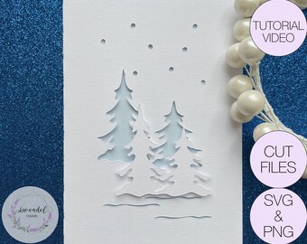 SVG. Christmas Card Svg. Snowflake Card Svg. Cricut Template Svg ...