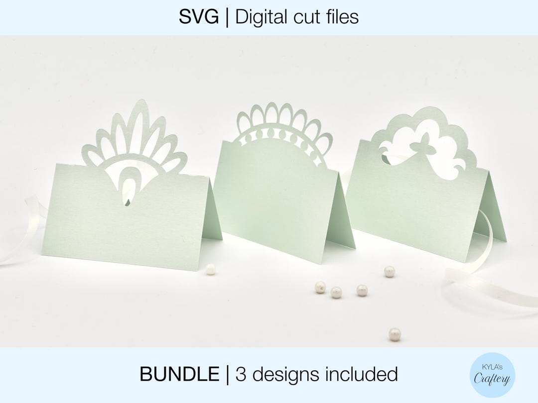 Place Card SVG | Name Card SVG | Digital Cut Files | Cricut Silhouette ...