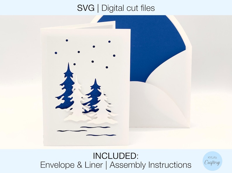 Christmas Card Design Digital SVG Cut Files DIY | Cricut Silhouette ...