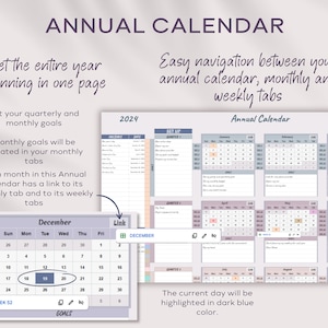 Digital Weekly Planner Google Sheets Template Monthly Calendar 2025 ...
