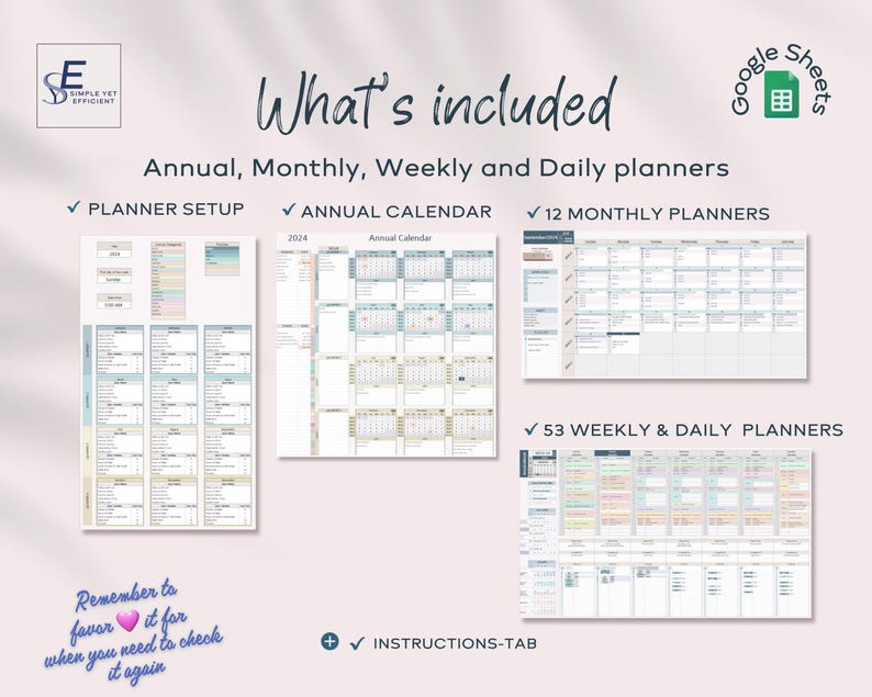 Undated Weekly Planner Google Sheets Template: Daily Routine Schedule ...