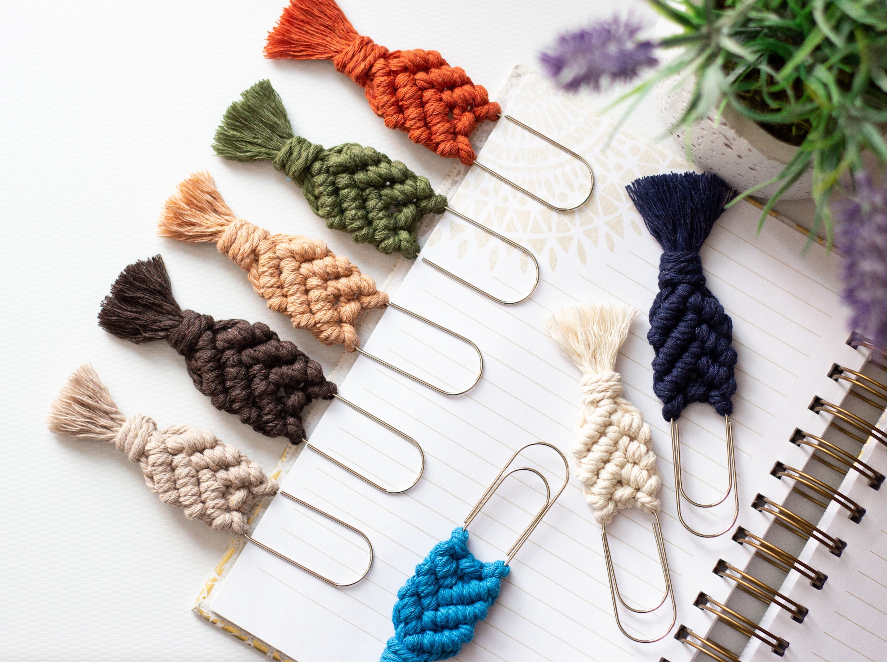 Macrame Bookmark Mermaid Macrame Bookmark Paperclip - Etsy