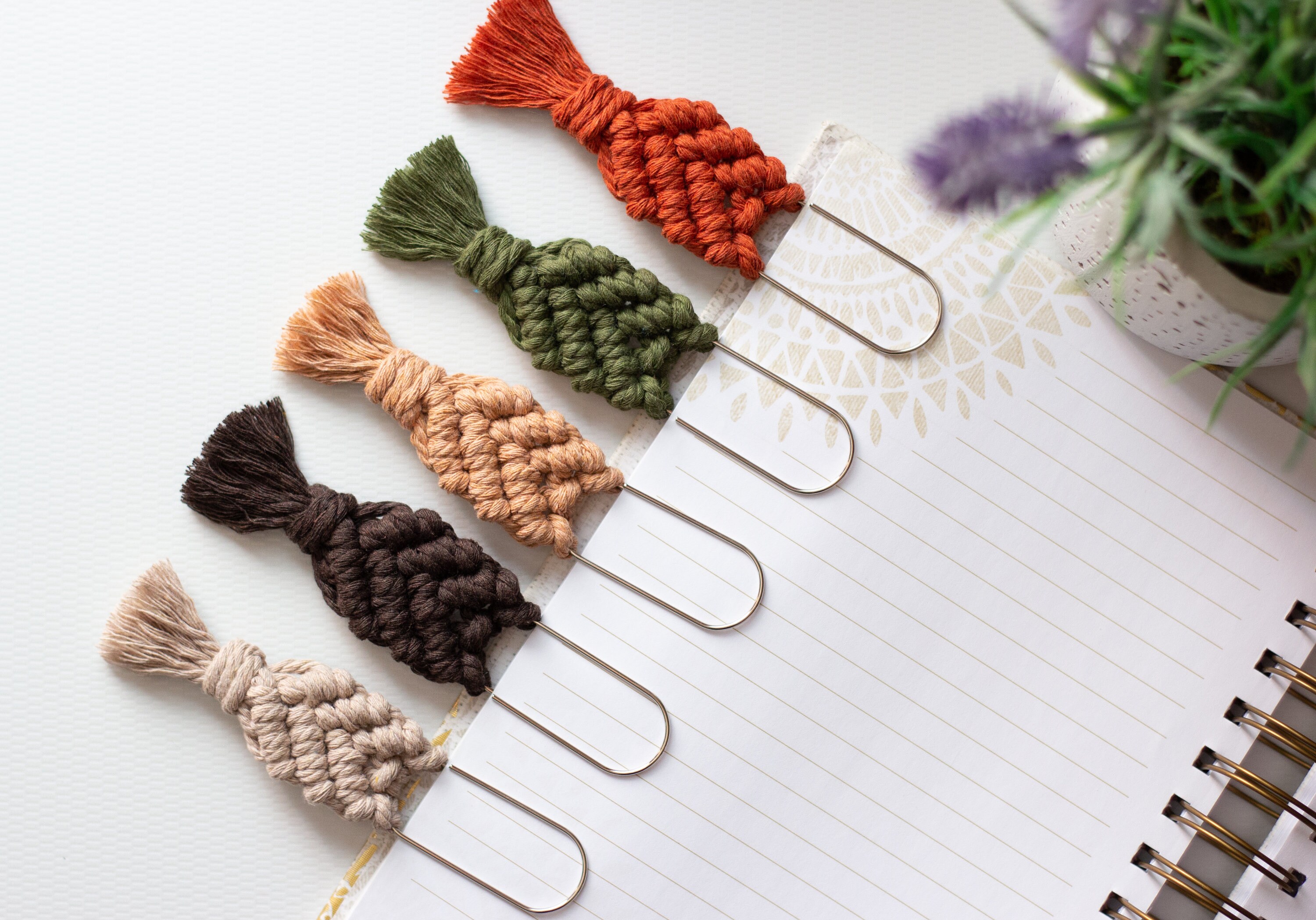 Macrame Bookmark Mermaid Macrame Bookmark Paperclip - Etsy