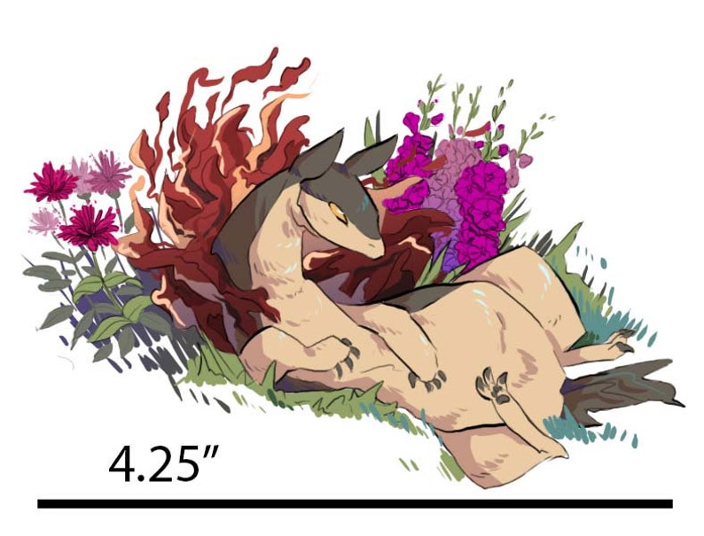 Glossy Vinyl Typhlosion Sticker - Etsy