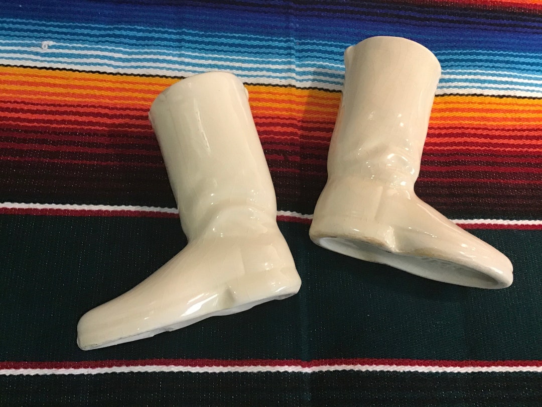 Vintage Pair of Mccoy Pottery Boot Vases - Etsy