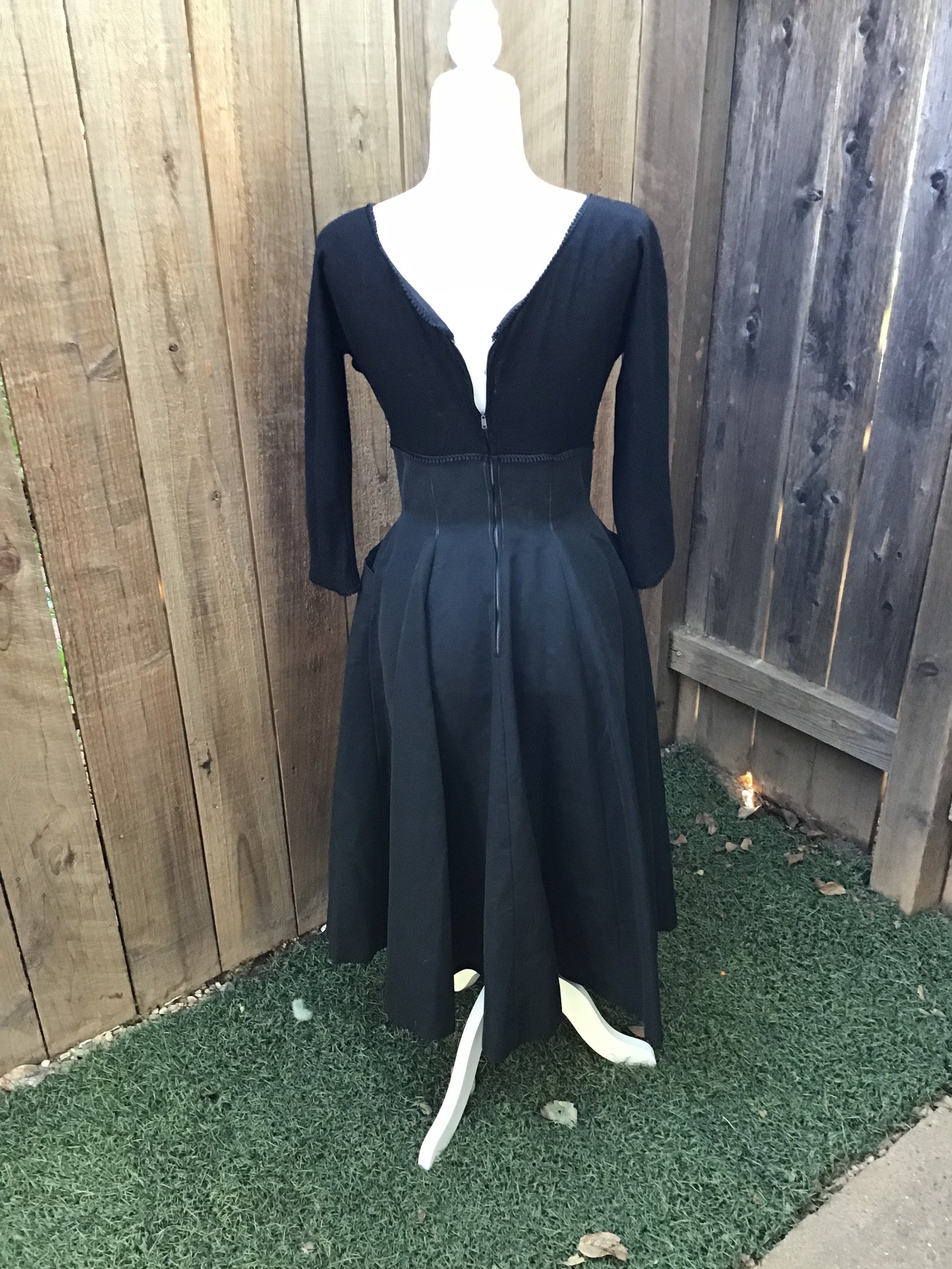 Vintage 1950s Fit and Flare Dress - Etsy