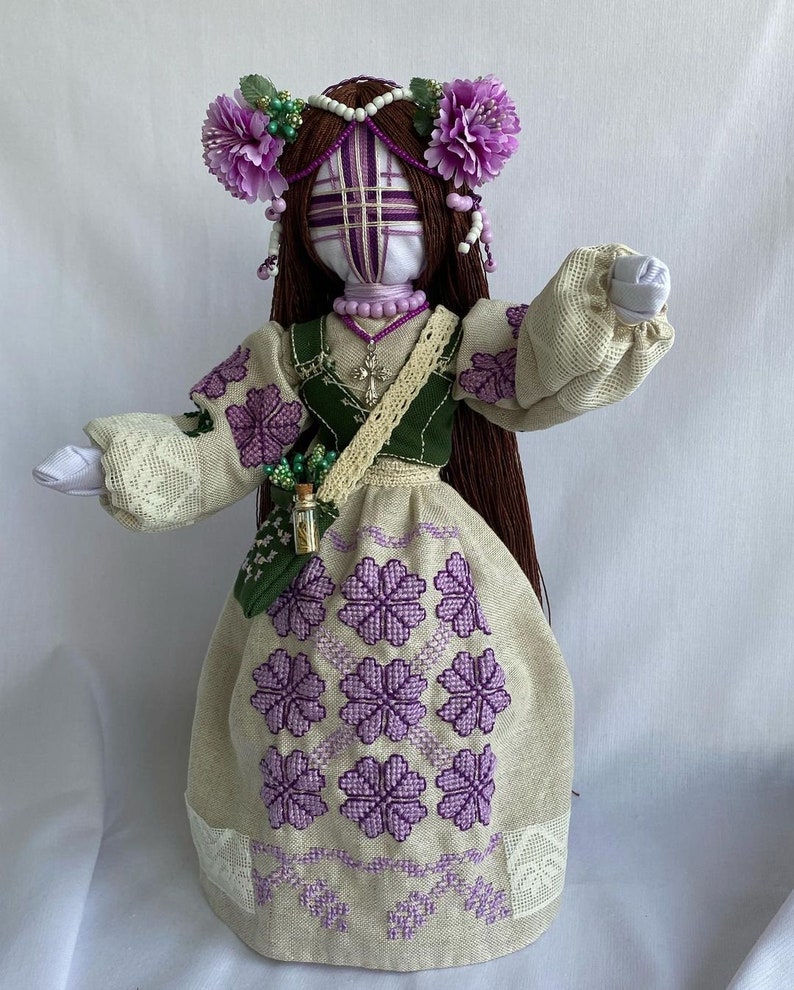 EXCLUSIVE Motanka Doll- Bereginya "forest Beauty", Handmade Embroidered ...