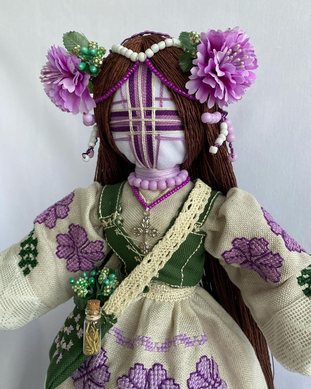 EXCLUSIVE Motanka Doll- Bereginya "forest Beauty", Handmade Embroidered ...