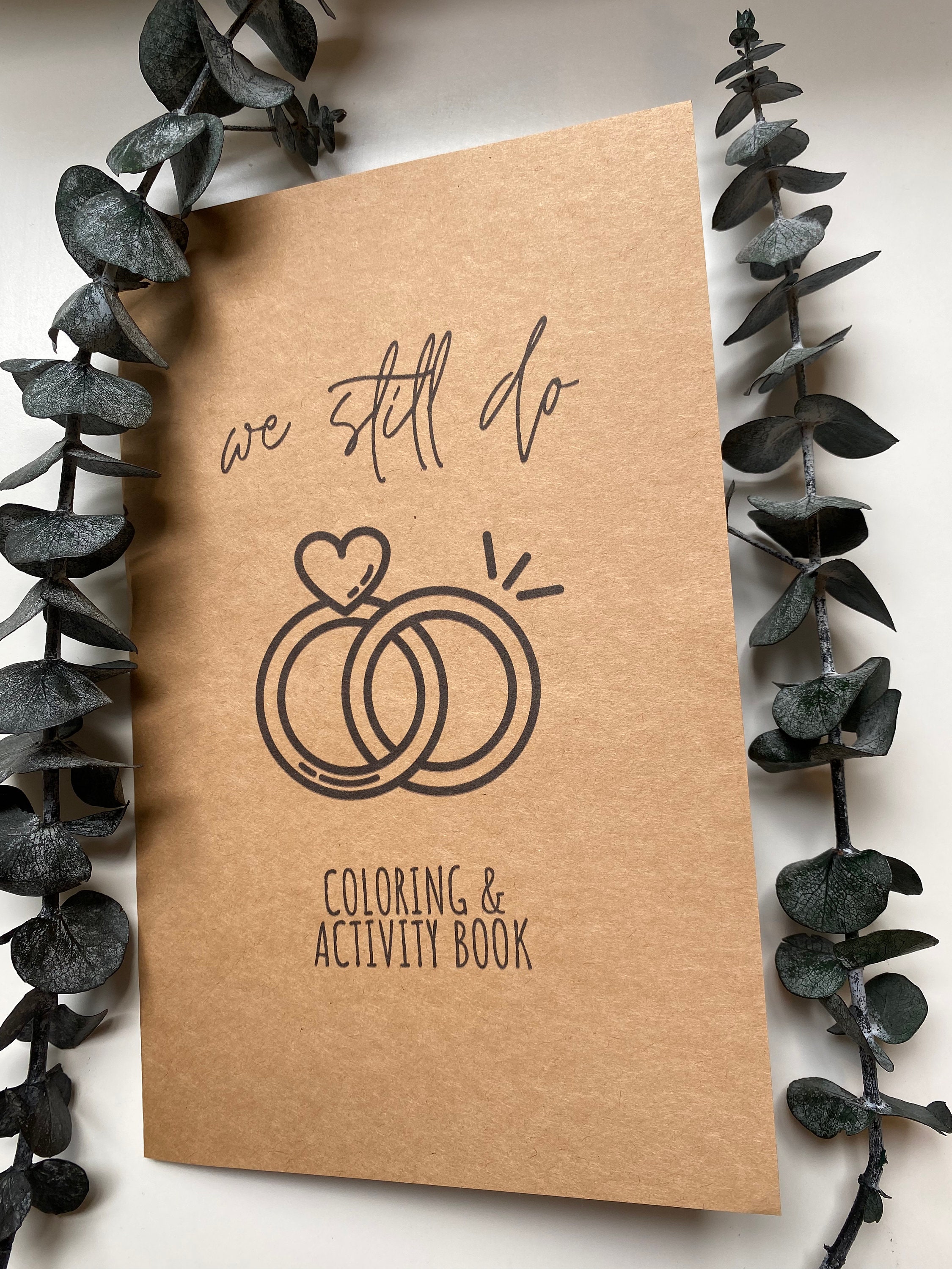 Vow Renewal Kids Coloring & Activity Book - Printable Favor **INSTANT ...