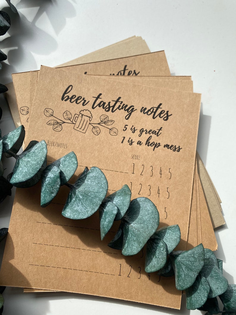 Beer Tasting Scorecards - Printable Party Activity **INSTANT DOWNLOAD ...