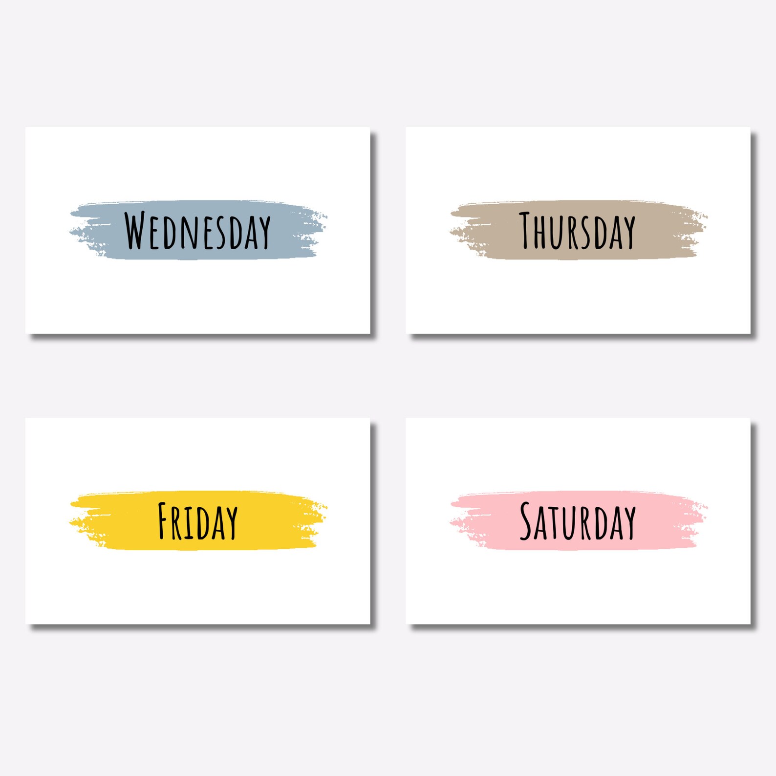 Days of the Week Flashcards | Preschool Flashcards | Toddler Flashcards ...