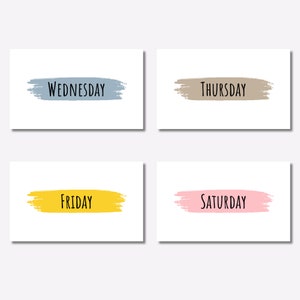 Days of the Week Flashcards | Preschool Flashcards | Toddler Flashcards ...