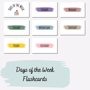 Days of the Week Flashcards | Preschool Flashcards | Toddler Flashcards ...