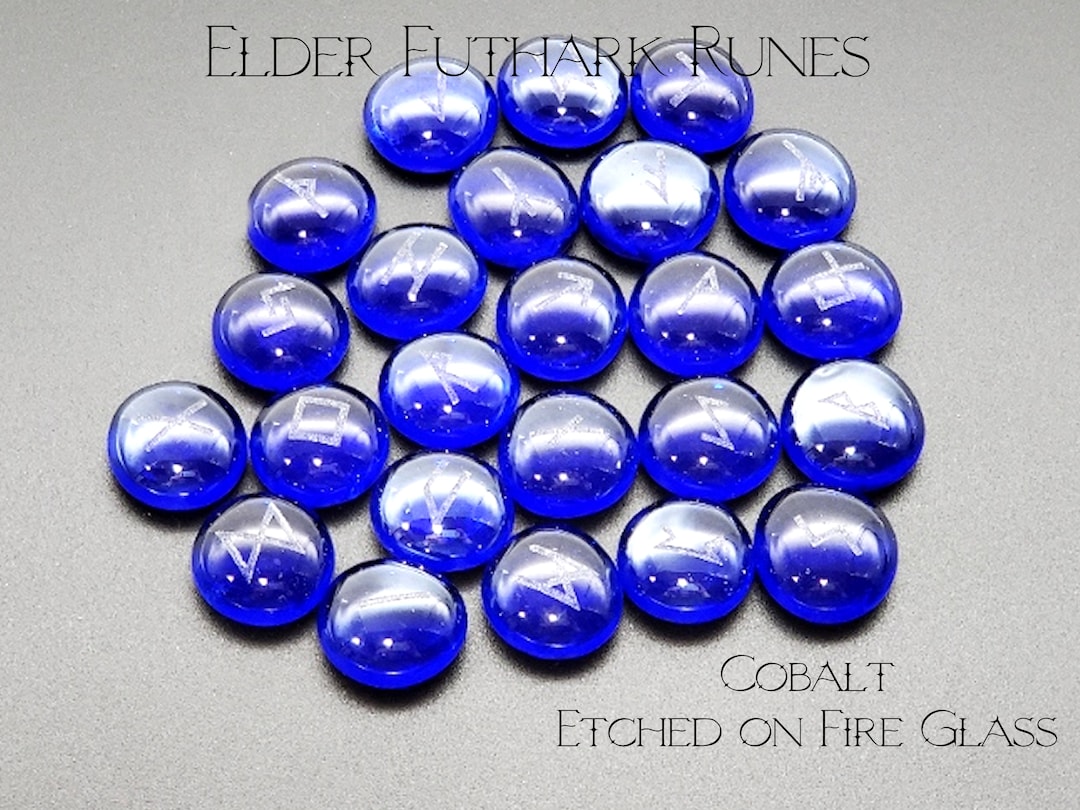 Elder Futhark Rune Etched Fire Glass - Etsy