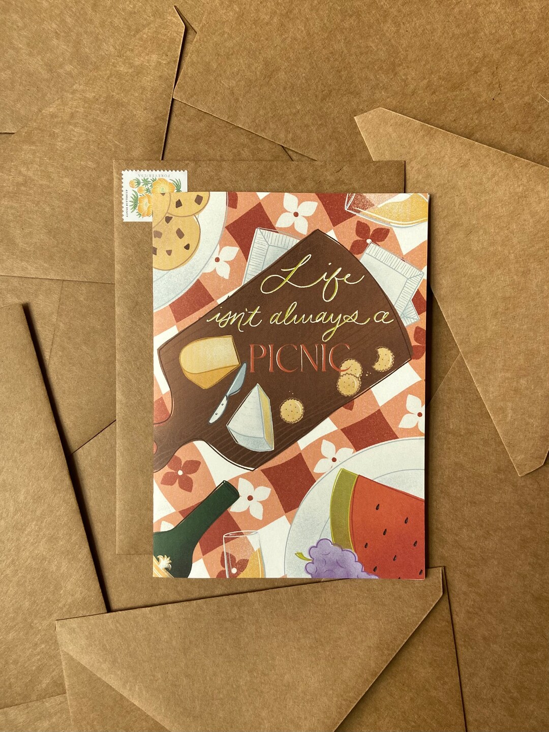 Cheer up Greeting Card - Friendship - Hard Time - Get Well - Picnic - Etsy