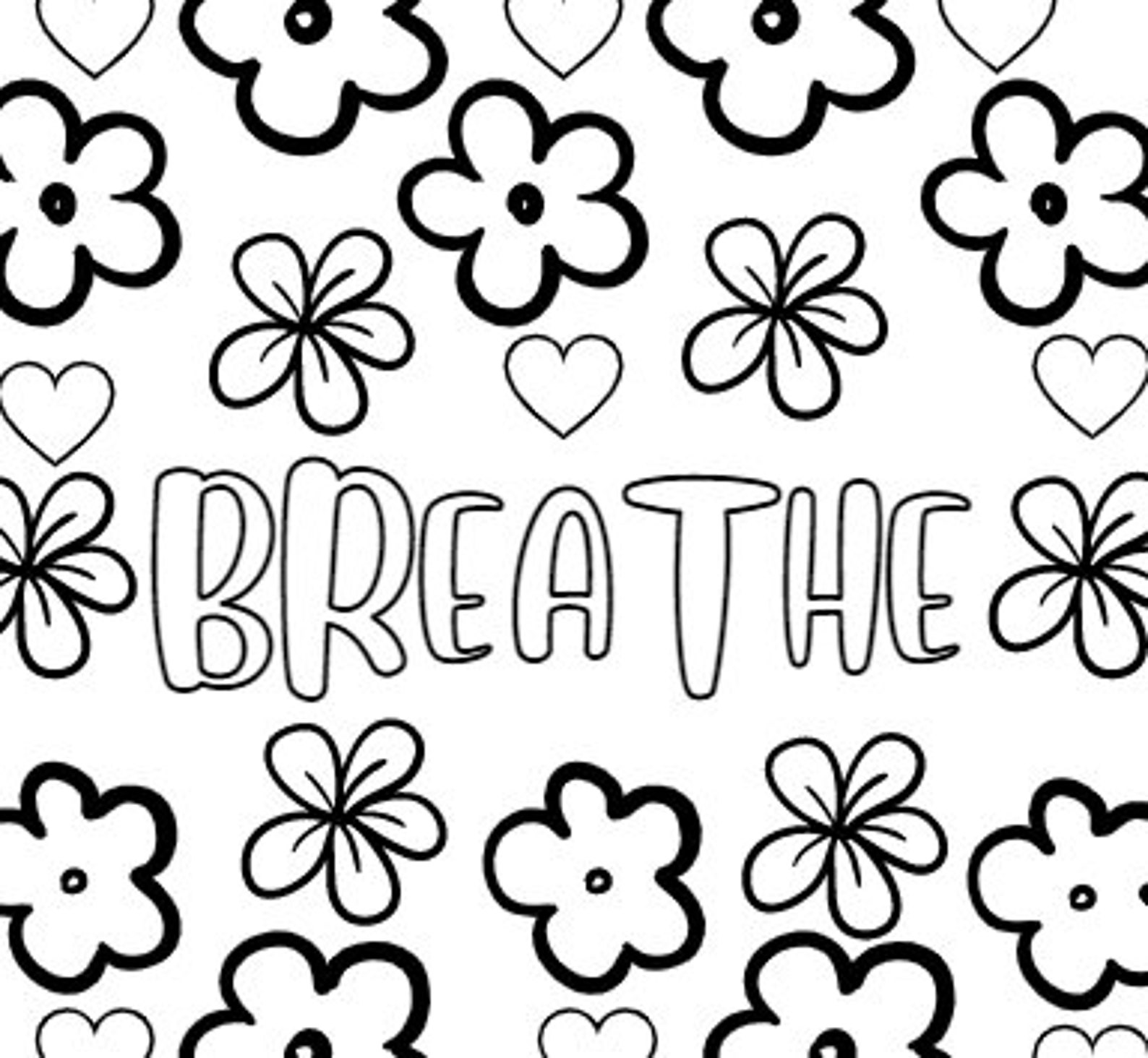 Breathe Coloring Page - Etsy