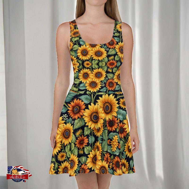 Sunflower Dress Women - Etsy