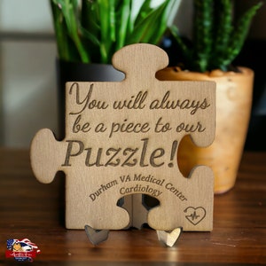 Personalized Wooden Keepsake Puzzle Piece With Custom Engraved Phrase ...