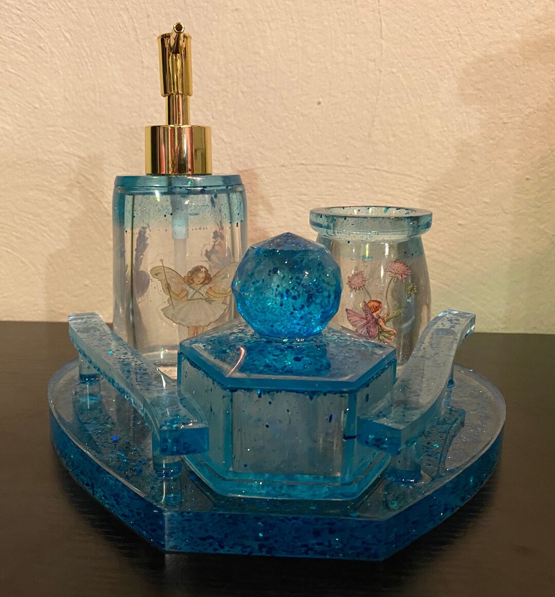Butterfly Fairy or Floral Bathroom Décor Vanity Tray Set - Etsy