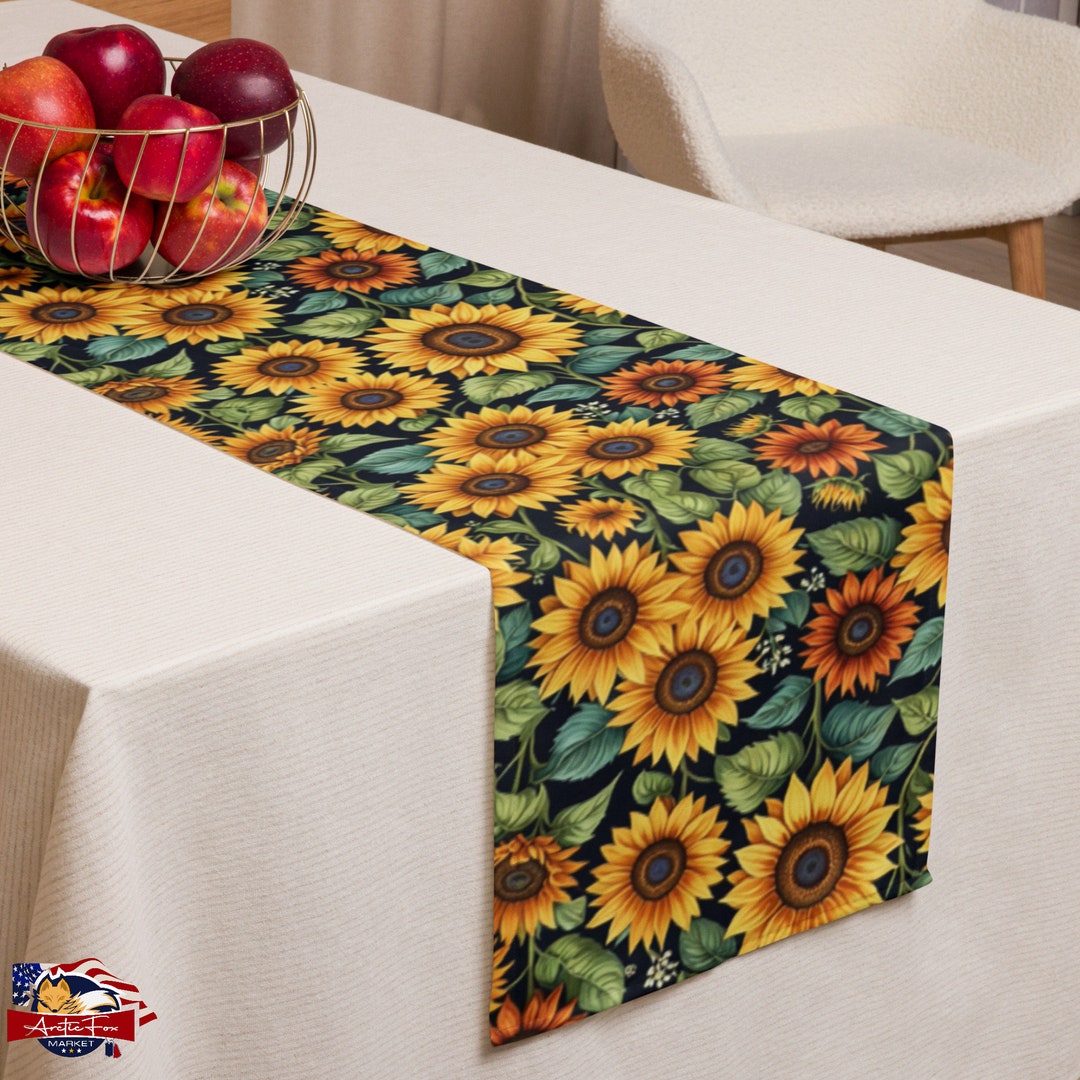 Vibrant Sunflower Table Runner | 90x16 Inch Table Runner | Elegant ...