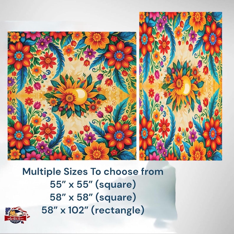 Spanish Heritage Floral Tablecloth Mexican Dining Decor Table Linen for ...