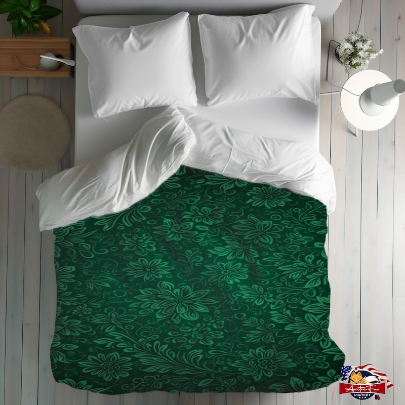 Dark Green Gothic Bedding - Etsy