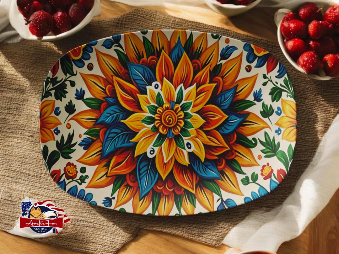 Mexican Heritage Polymerplatter Large Oventotable Serving Dish ...