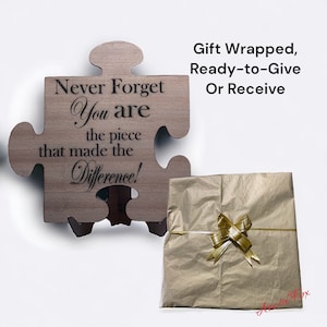 Personalized Wooden Keepsake Puzzle Piece With Custom Engraved Phrase ...