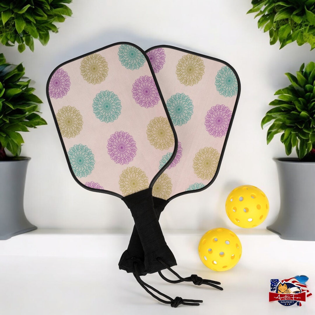 Cheeky Stick Figure Pickleball Paddle Set 2 Wooden Paddles With ...