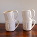 Aran Knit Mug in Stoneware, White Stoneware, Ceramic, Handbuilt, Irish ...