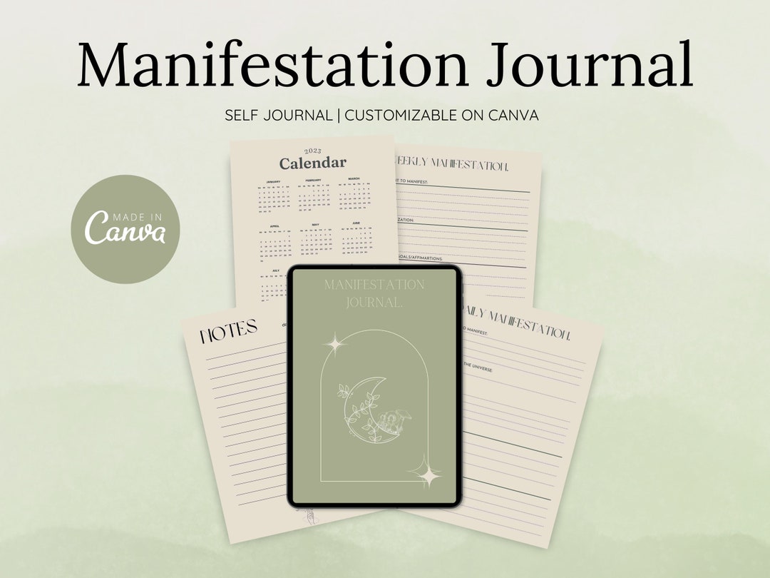 Manifestation Journal Templates, Manifestation Journal, Digital ...