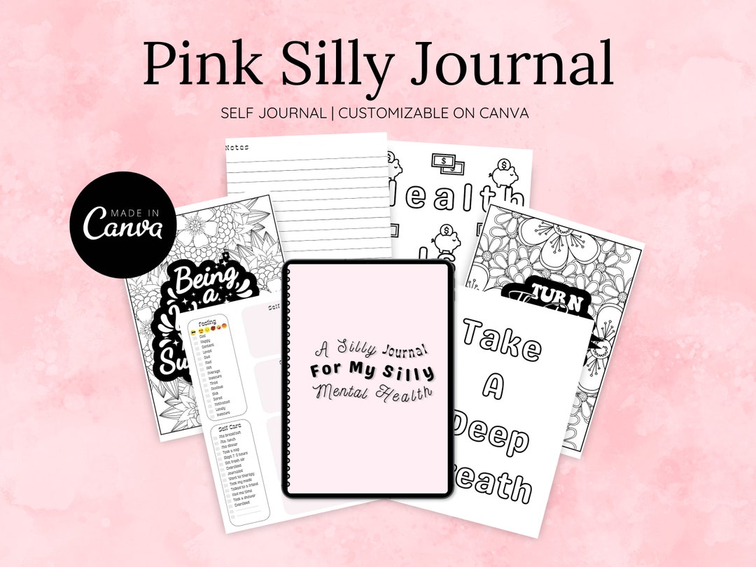 Pink Silly Journal, Mental Health Journal, Mental Health Journal, Silly ...