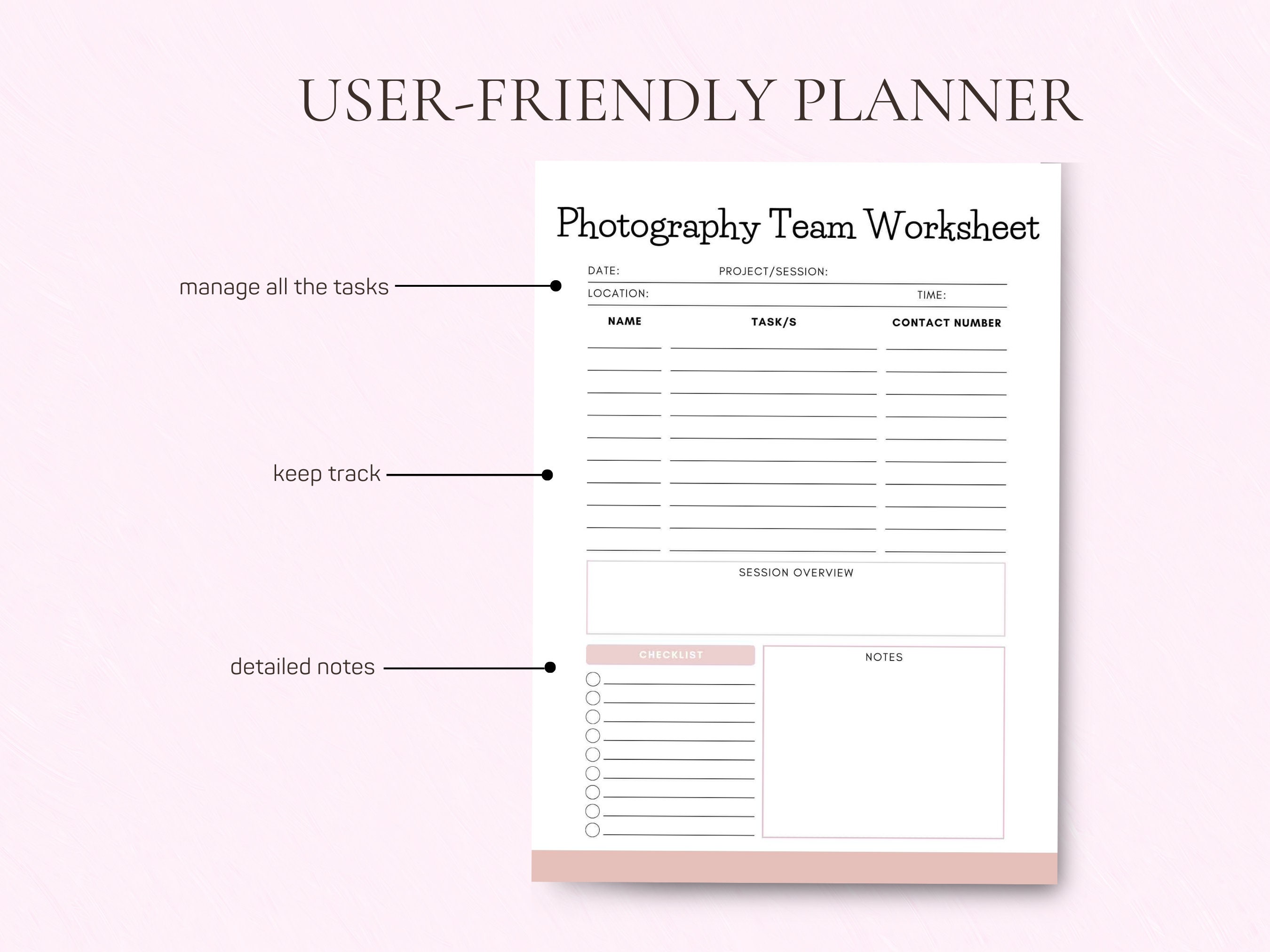 ALL-IN-ONE Photography Planner, Printable Photographer Planner ...