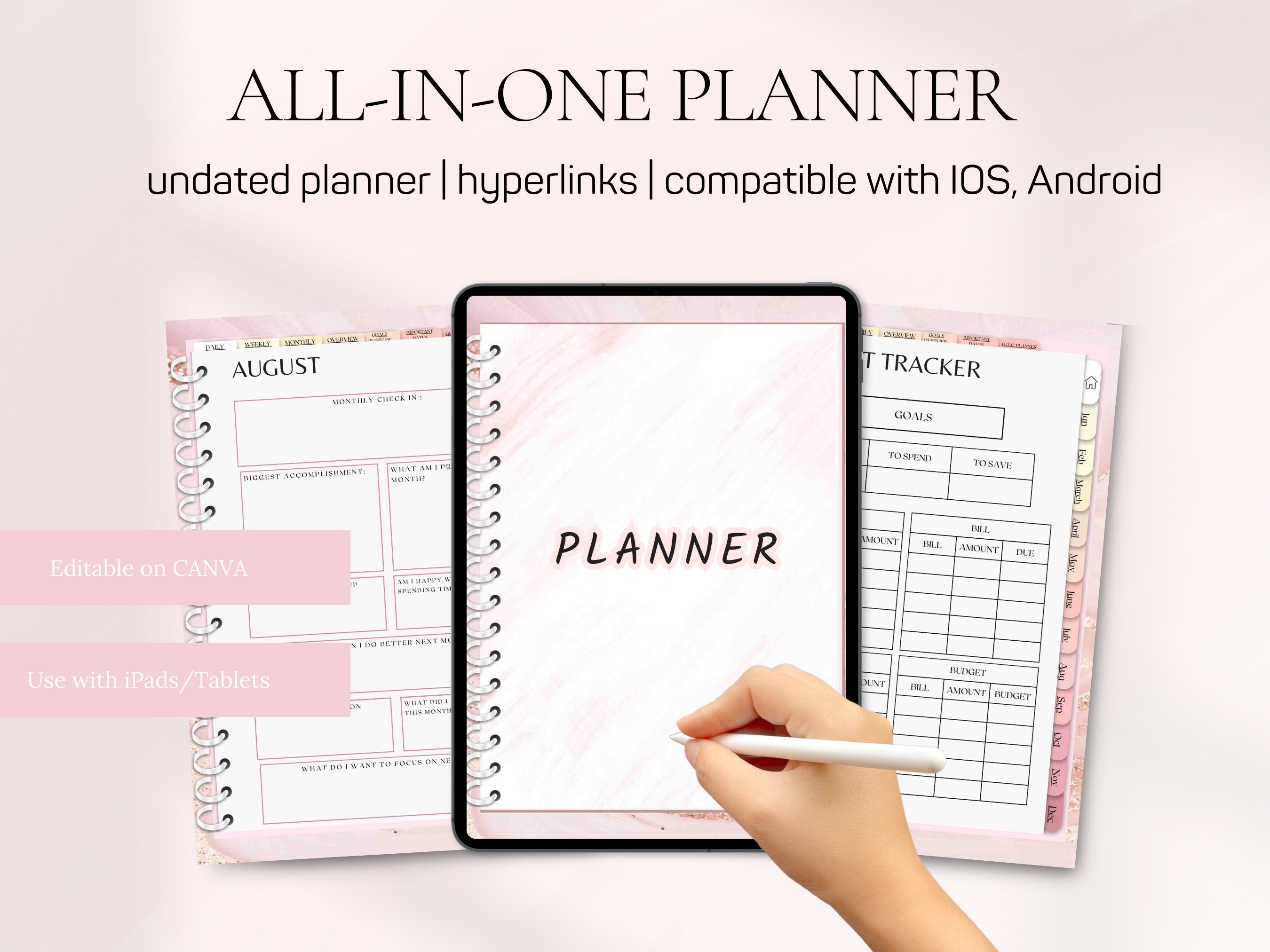 All-in-one Planner Planner, Printable Life Planner, Goodnotes Planner ...